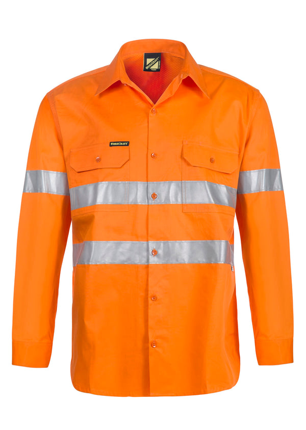 WS4131 Reflective Drill | Custom Tradie Shirts 🔥 Safe-T-Rex - Safe-T ...