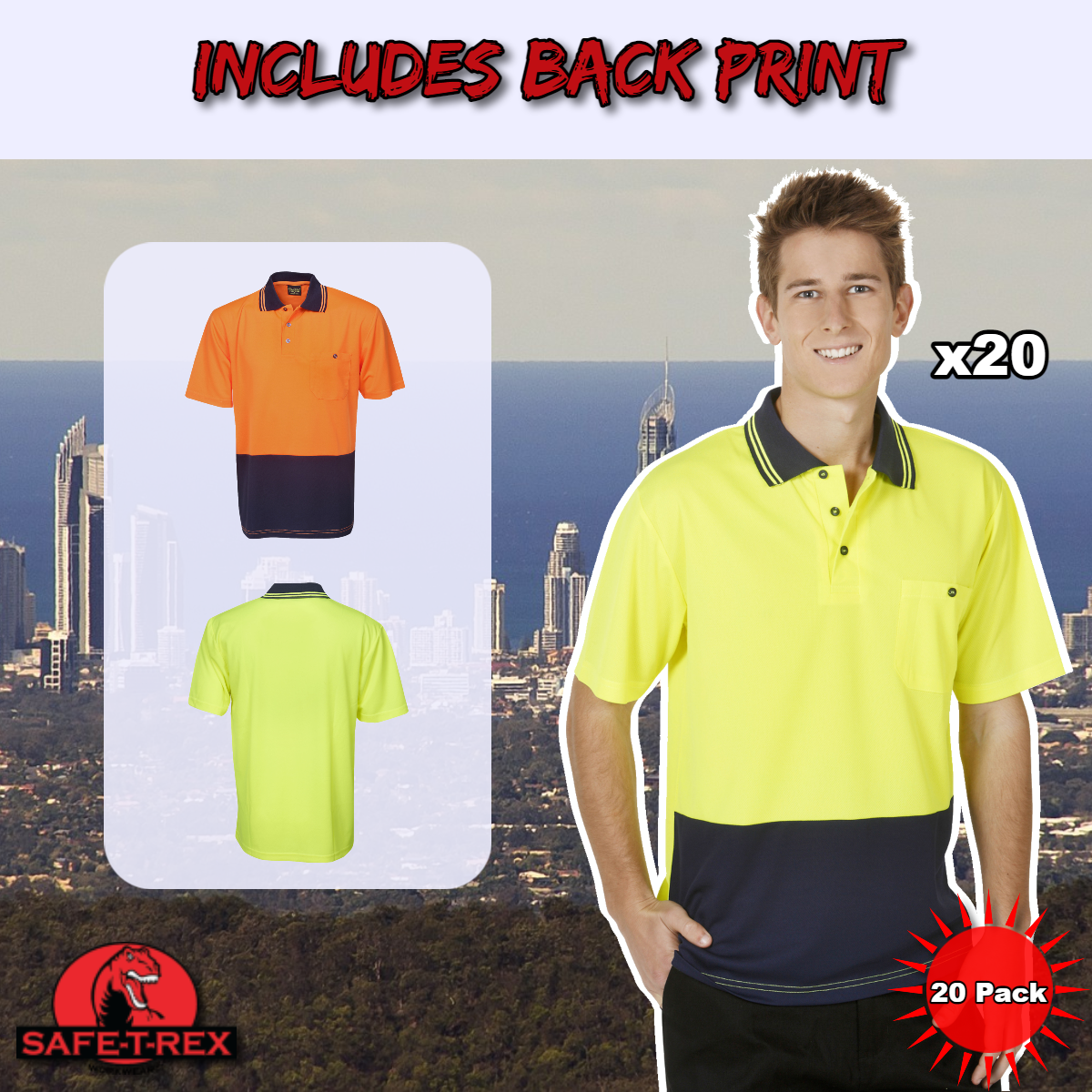 Printed Hi-Vis Workwear Collection | Safe-T-Rex Workwear - Safe-T-Rex ...